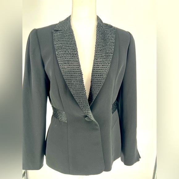 Dress Barn | Jackets & Coats | Dress Barn Beaded Sparkle Tuxedo Jacket ...